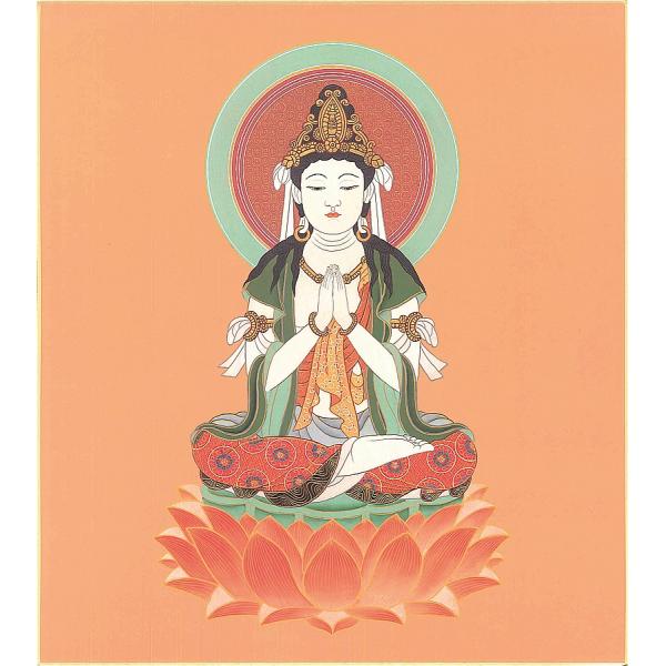 サイズ・色紙寸法：24X27cm商品説明・幸せと強運を運ぶ八体守護仏。生まれ年(干支)に合わせてお選びください。　武藤純一(彩現会会友)・勢至菩薩は阿弥陀三尊の一仏にして智慧の光で一切を照らし、人々を苦難より救済します。・メーカーに在庫があ...