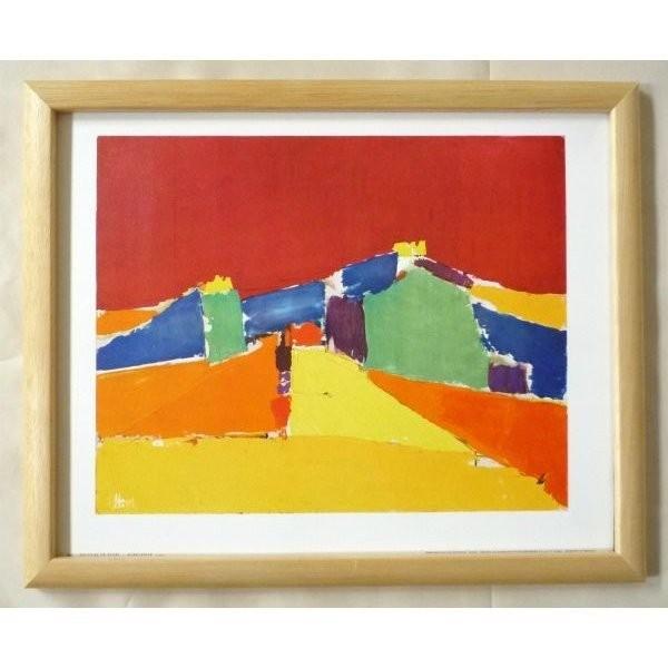 額縁外寸約330X268mm 八ッ切ポスター   仕様 複製画 木製額縁 ガラス 吊金具 フランス製