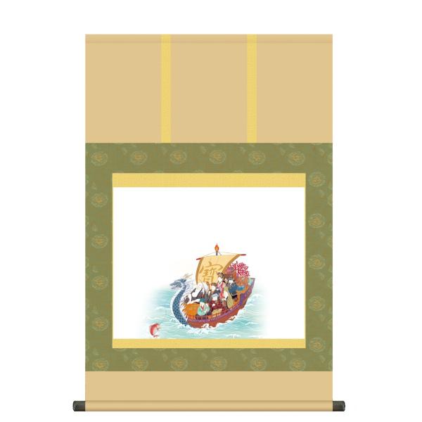サイズ・軸サイズ：幅52.5×高さ約80cm仕様・本紙：特性布地　軸先：合成樹脂 紙箱収納 　ミニ掛軸タイプ受注生産品一日で回り終えることで、手軽な霊場巡拝として人気の七福神巡り。様々な七福神巡りをされてもお手軽価格で安心の「納経集印軸」です。