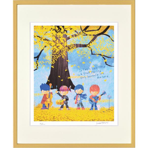 商品名 ジークレー版画 額付き絵画 はりたつお作 「メモリー」シートサイズ:四ッ切:約424X348mmマットの窓枠寸法:約310X263mm額縁外寸:約440X365X25mm仕様 ジークレー版画、木製額縁、2mm厚マット、ガラス、吊り金...