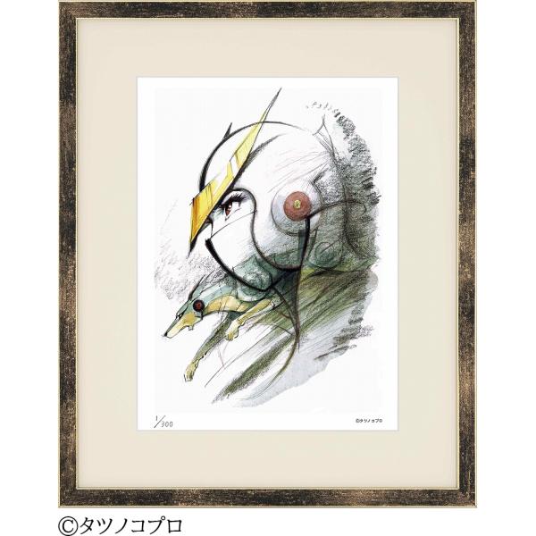 商品名 ジークレー版画 額装絵画 タツノコプロ 新人造人間キャシャーン 「新人造人間キャシャーン 1」サイズ:・シートサイズ:四ッ切:約424X348mm 額縁外寸:約440X365X25mm・シートサイズ:半切:約545X424mm 額縁...