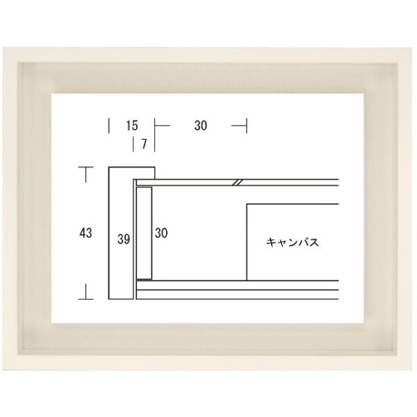 サイズ・絵寸 約455X380mm用 ・有効厚み寸 約30mm仕様・本体 アクリル 吊金具 紐 ケース色・白 ホワイト備考・別注可材質・主要木材：南洋材、入子：本体共色、マット色・白  商品説明・絵がより一層引き立つ「絵画の玄人」さま用の額...