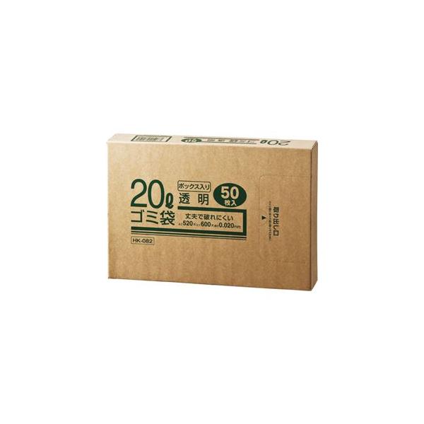 【商品名】 (まとめ) クラフトマン 業務用透明 メタロセン配合厚手ゴミ袋 20L BOXタイプ HK-82 1箱(50枚) 【×20セット】 【ジャンル・特徴】 掃除用品 ゴミ袋 透明 [ HK-82 ]