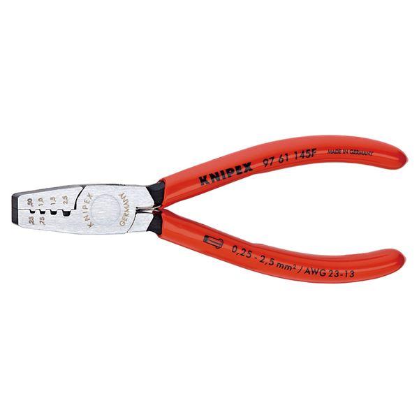 【商品名】 KNIPEX クニペックス 9761-145F エンドスリーブ用 圧着ペンチ 工具 ツール DIY 作業工具 道具 【ジャンル・特徴】 KNIPEX クニペックス 圧着 ペンチ あっちゃくぺんち 工具 ツール DIY 作業工具 ...