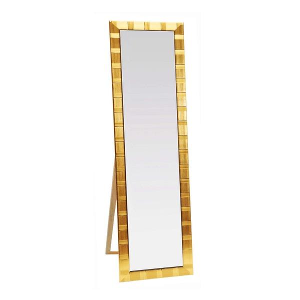 【商品名】 ウォールミラー 全身姿見鏡 〔 壁掛け用 〕 ミラー 4尺スタンド付 飛散防止付 GOLD 日本製 HJ Hand made in Japan  【ジャンル・特徴】 ミラー 全身姿見 鏡 姿見鏡 インテリア家具 寝室家具 リビン...