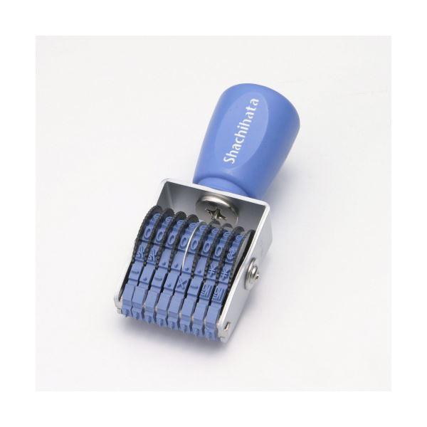 【商品名】 （まとめ） シヤチハタ 回転ゴム印 エルゴグリップ欧文8連 5号 ゴシック体 CF-85G 1個 【×5セット】 【ジャンル・特徴】 書体に美しく読みやすい文字を使用した回転ゴム印です。 [ CF-85G ]