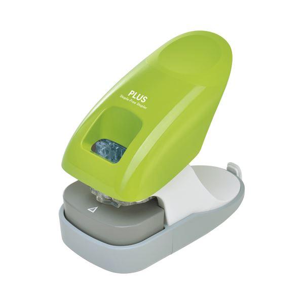 【商品名】 （まとめ） プラス 針なしホッチキスペーパークリンチ 12枚とじ グリーン SL-112A 1個 【×3セット】 【ジャンル・特徴】 【針なし】デスクに1台、最大12枚とじられる、軽量・コンパクトな卓上型針なしホッチキス! [ ...