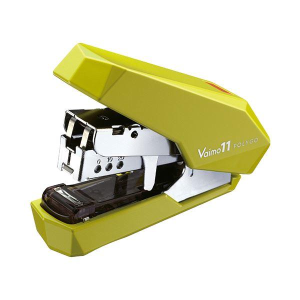 【商品名】 （まとめ） マックス バイモ11ポリゴ 40枚とじライトグリーン HD-11SFLK／LG 1個 【×5セット】 【ジャンル・特徴】 厚めの書類もラクにとじる! [ HD-11SFLK/LG ]