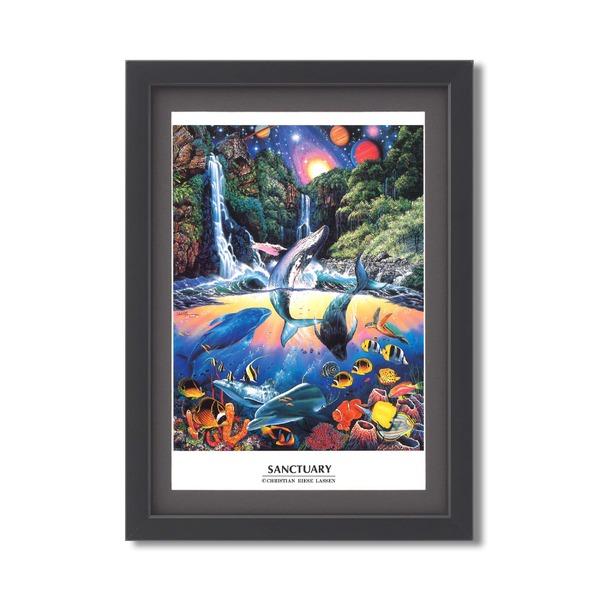 【商品名】 Christian Riese Lassen クリスチャン ラッセン ポスター額装 ミニポスター額W六切 サンクチュアリ 額縁 額 フレーム 【ジャンル・特徴】 絵画額 額縁 フレーム 絵画フレーム ディスプレイ 展示 インテリ...