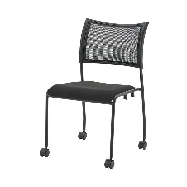 【商品名】 ジョインテックス 会議イス GKM-50 ブラック 肘無キャスタ付