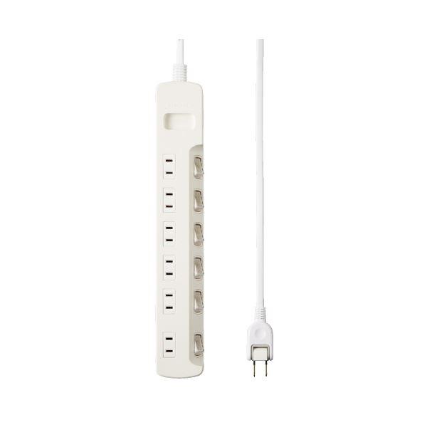 【商品名】 (まとめ）エレコム 省エネタップ6個口T-E5A-2620WH 2m【×2セット】