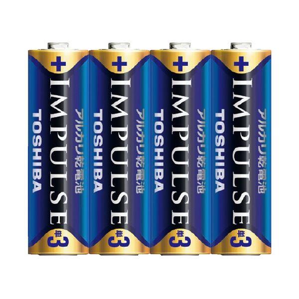 【商品名】 (まとめ）東芝 インパルス アルカリ乾電池 単3 4個パック【×10セット】