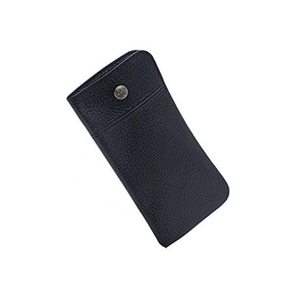 【商品名】 日本製 牛革（ソフト） 差し込み式 メガネケース ブラック B-7-2  [ B-7-2 ]