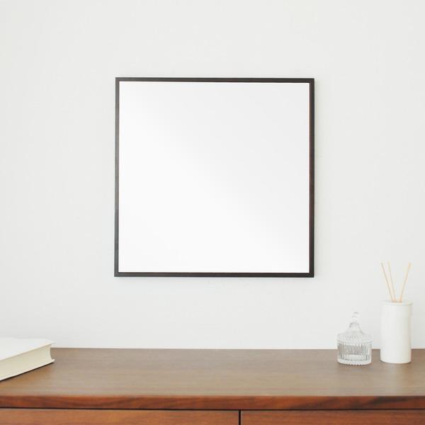 【商品名】 【2個セット】細枠正方形ウォールミラー幅42cm (ブラウン/茶) 天然木 鏡 スリム 高級感 木製 飛散防止加工 壁掛け オシャレ 北欧風 玄関 トイレ 洗面 日本製 完成品 NK-9 【ジャンル・特徴】 シンプル おしゃれ ...