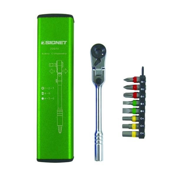 【商品名】 SIGNET シグネット フレックスヘッドタイプ ラチェットレンチセット ミニラチェ カラーケース付 グリーン 22073 工具 ツール 【ジャンル・特徴】 signet しぐねっと レンチ れんち 工具 ツール DIY 作業工...