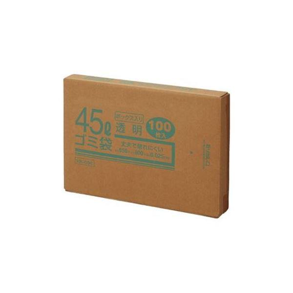 【商品名】 （まとめ）クラフトマン 45Lゴミ袋 透明 ボックス入 100枚【×3セット】