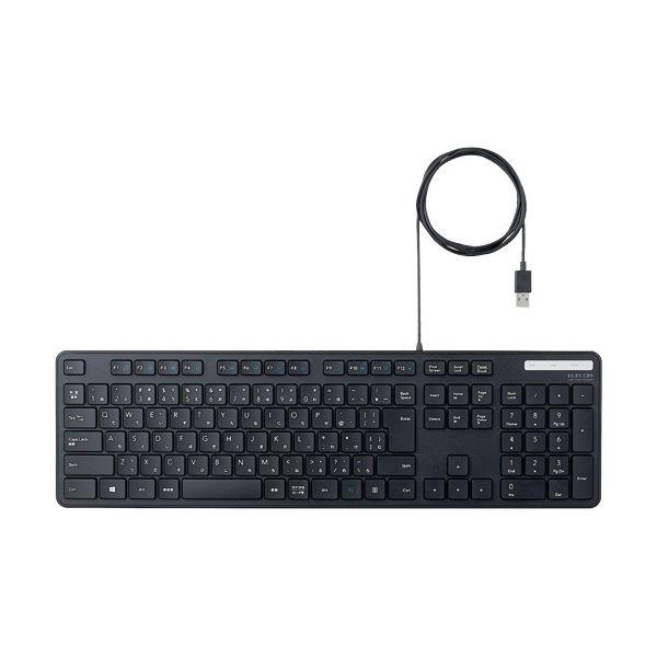 【商品名】 エレコム 抗菌 有線薄型フルキーボード ブラック TK-FCM108KBK 1台 【ジャンル・特徴】 有線タイプ サクサク軽いうち心地 キー入力がはかどる薄型 [ TK-FCM108KBK ]