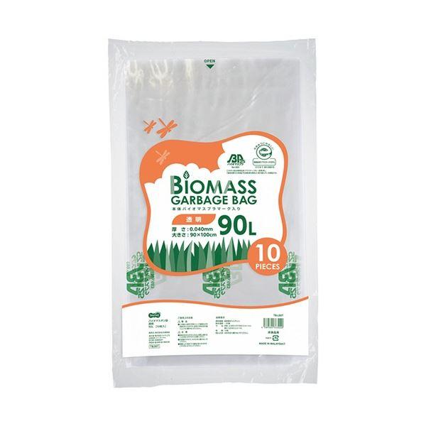 【商品名】 TANOSEE バイオマス25ポリ袋 透明 90L 1セット(300枚：10枚×30パック) 【ジャンル・特徴】 低密度ポリエチレン 強くなめらかなLDタイプ バイオマス配合品 [ TB-L90T ]