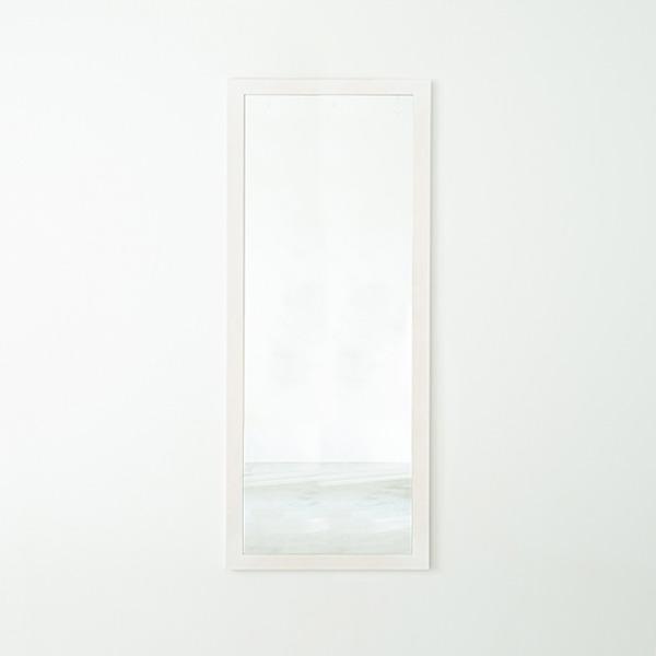 【商品名】 幅広枠ウォールミラー(54×130)(ホワイト/白) 天然木 姿見鏡 ワイド 高級感 木製 飛散防止加工 壁掛け 北欧風 ヴィンテージ 韓国インテリア 玄関 トイレ 洗面 日本製 完成品 NK-36 【ジャンル・特徴】 ウォール...