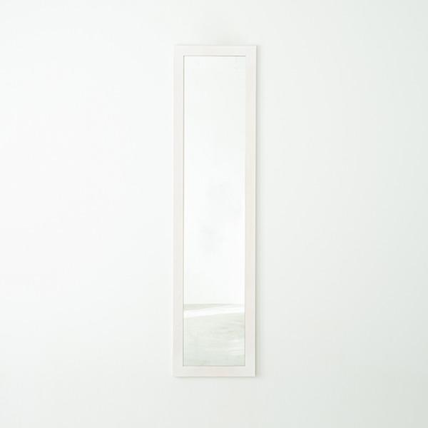 【商品名】 幅広枠ウォールミラー(40×161)(ホワイト/白) 天然木 姿見鏡 ワイド 高級感 木製 飛散防止加工 壁掛け 北欧風 ヴィンテージ 韓国インテリア 玄関 トイレ 洗面 日本製 完成品 NK-37 【ジャンル・特徴】 ウォール...