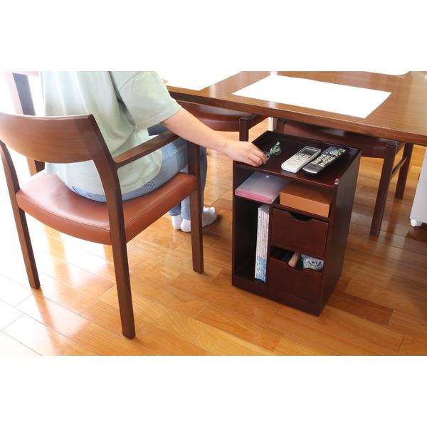 【商品名】 テーブル下ワゴン 収納ワゴン 幅35cm ブラウン 木製 天然木 桐材 軽量 隠しキャスター付き 袖机 収納家具 【ジャンル・特徴】 収納ワゴン ワゴン収納 袖づくえ 在宅ワーク リモートワーク 在宅勤務 オフィス 書斎 子ども...