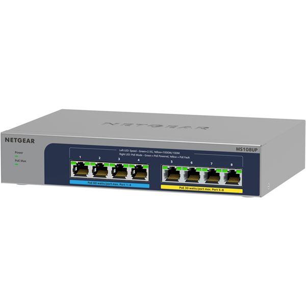 【商品名】 NETGEAR Inc. Ultra60 PoE++対応 (230W)1G/2.5Gマルチギガ8ポートアンマネージスイッチ MS108UP-100JPS  [ MS108UP-100JPS ]