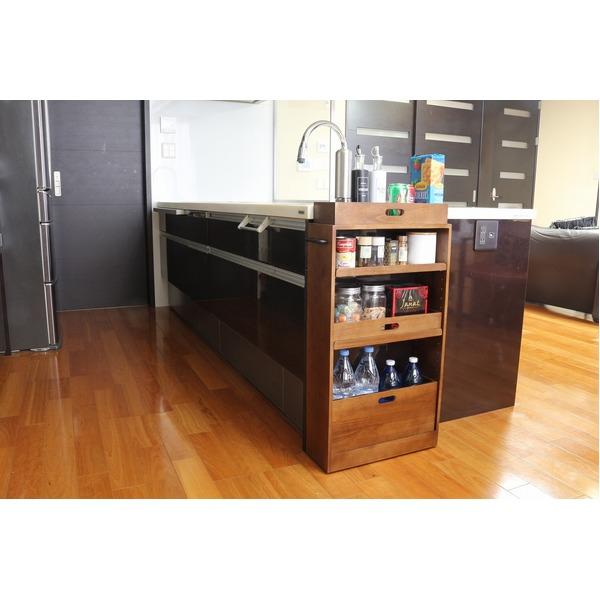 【商品名】 収納ワゴン 隙間収納 〔 ハイタイプ ブラウン 〕 木製 天然木 桐製 スッキリすき間ワゴン ストッカー 完成品 【ジャンル・特徴】 台所収納 キッチンストッカー キッチンワゴン 収納棚 ダイニング家具 リビング家具 キッチン家...