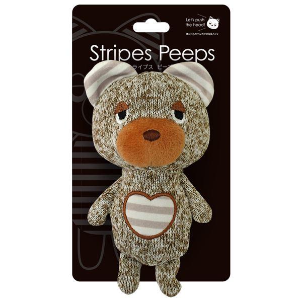 【商品名】 （まとめ）ストライプス ピープス くま【×5セット】 (犬用玩具) 【ジャンル・特徴】 ストライプ柄のかわいいぬいぐるみ！ [ SP-01 ]