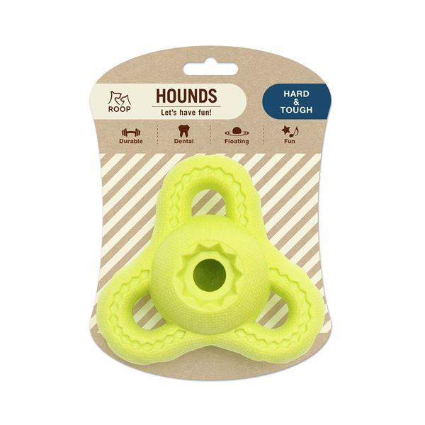 【商品名】 （まとめ）ハウンズ ブーマー イエロー【×3セット】 (犬用玩具) 【ジャンル・特徴】 不思議な形は工夫次第で遊び方いろいろ！