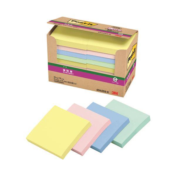 【商品名】 スリーエム ジャパン Post-it強粘着75mm×75mm  4色混色6542SS-K