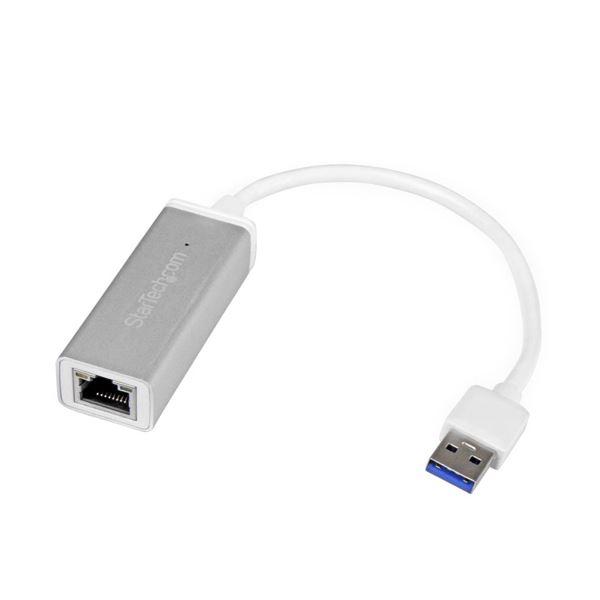【商品名】 StarTech.com USB3.0-ギガビットイーサネット有線LANアダプタ 10・100・1000Mbps対応 シルバーUSB31000SA 1個