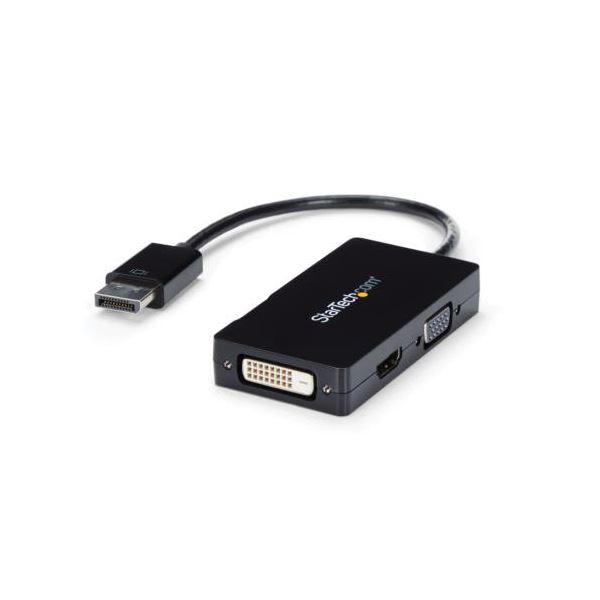 【商品名】 StarTech.com DisplayPort-VGA／ DVI／ HDMI変換アダプタ ブラック DP2VGDVHD1個
