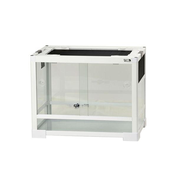 【商品名】 パンテオン ホワイト WH4535 爬虫類・両生類用品 【ジャンル・特徴】 安定感のある組立て式ガラスケースです。