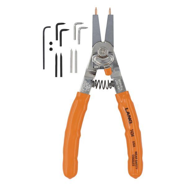 【商品名】 LANGTOOLS ラングツール スナップリングプライヤー 軸穴兼用 爪交換式 全長200mm 穴リング10〜51mm 1434 工具 ツール DIY 作業工具 【ジャンル・特徴】 LANGTOOLS ラングツール スナップリン...