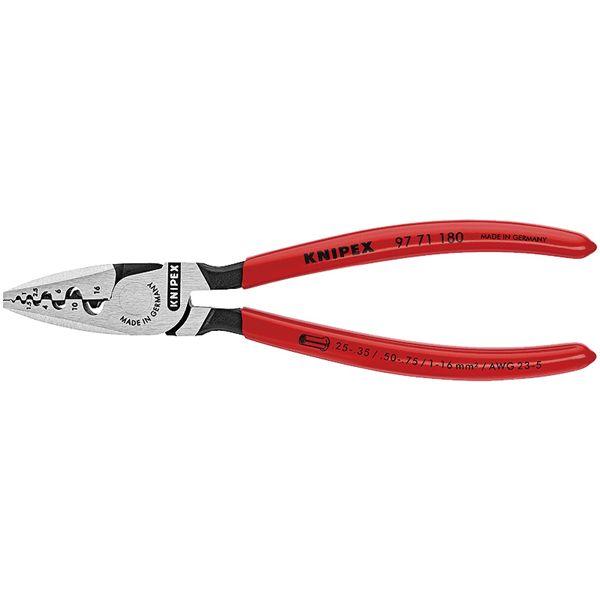 【商品名】 KNIPEX クニペックス エンドスリーブ用圧着ペンチ プラスチックコーティング 全長180mm 9771-180 工具 ツール DIY 作業工具 【ジャンル・特徴】 KNIPEX クニペックス 圧着 ペンチ ぺんち 工具 ツー...