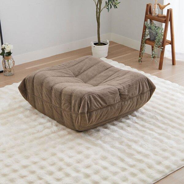 【商品名】 ゆったり包み込まれるローソファ ブラウン オットマン単品 【ジャンル・特徴】 贅沢なパーソナルソファ　オットマン単品