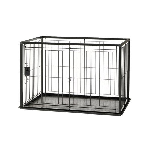 【商品名】 リッチェル インテリアペットサークル 90-60 ブラック 犬猫用品 【ジャンル・特徴】 インテリアに馴染むシンプルなペットサークル