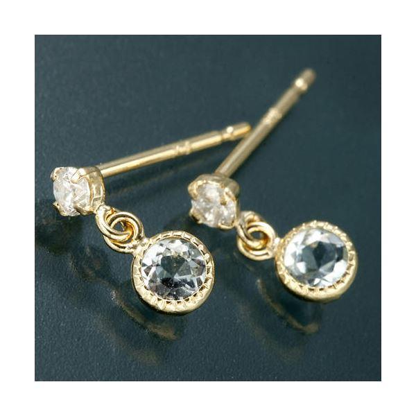 【商品名】 Amelie Monchouchouアンティーク調バースデイピアス 3月アクアマリン 【ジャンル・特徴】 誕生石ピアス