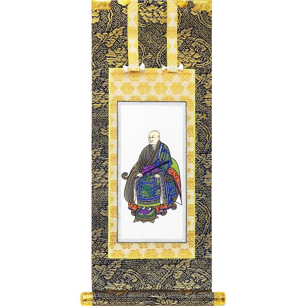 宗派・臨済宗（妙心寺派）サイズ・掛け軸サイズ：ご注文時お選びご指定ください。商品説明・本紙は仏画家による手彩色、本紙、表装は国内生産・表装は本佛仕立て（真の草）、裂地は牡丹柄（中金）・軸先は金軸、下げ風帯、縁折仕様・受注生産品に付き、ご入金...