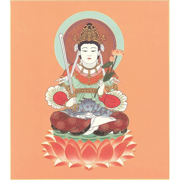 サイズ・色紙寸法：24X27cm商品説明・幸せと強運を運ぶ八体守護仏。生まれ年(干支)に合わせてお選びください。　武藤純一(彩現会会友)・文殊菩薩は古来より「文殊の智慧」又は「仏道中の父母」と呼ばれ、人々の学業を助け智慧を授けます。・メーカ...