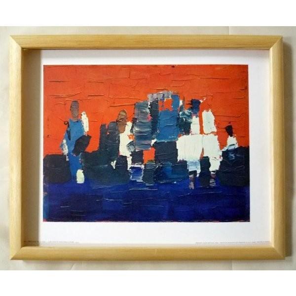 額縁外寸約330X268mm 八ッ切ポスター   仕様 複製画 木製額縁 ガラス 吊金具 フランス製