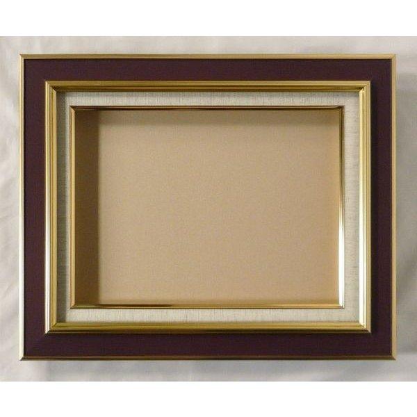 サイズ 絵寸 約273X190mm用 額縁外寸 約402X319X46mm 仕様 本体 アクリル 吊金具 紐 ケース付色 赤茶 ブラウン別注可 受注生産品