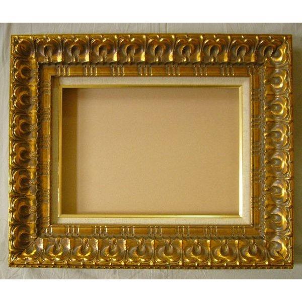 サイズ：F8号絵寸 約455X380mm用 額縁外寸 約635X560X65mm S5号(絵寸350X350mm用) S6号(絵寸410X410mm用)仕様：本体 アクリル 吊金具 紐 ケース付色：ゴールド 金別注可 受注生産品