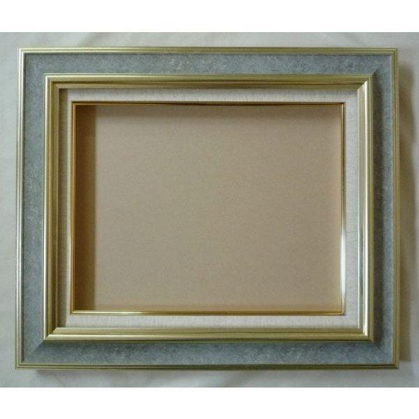 サイズ：M10号絵寸 約530X333mm用 額縁外寸(麻ライナー付きの外寸) 約718X521X60mm(70mm)基本仕様： フレーム(額縁の枠)＋泥足 (仮縁仕上げ) 吊金具 紐 ケース色： ストーングレー別注可 受注生産品