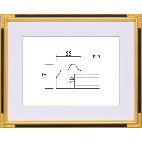 サイズ 絵寸 約410X318mmのシート用マット巾 約64.5mm　マット外寸約525X433mm額縁内寸 約526X434mm仕様 本体  アクリル  紙マット  吊金具 紐 ケース色 ゴールド/ブラウン