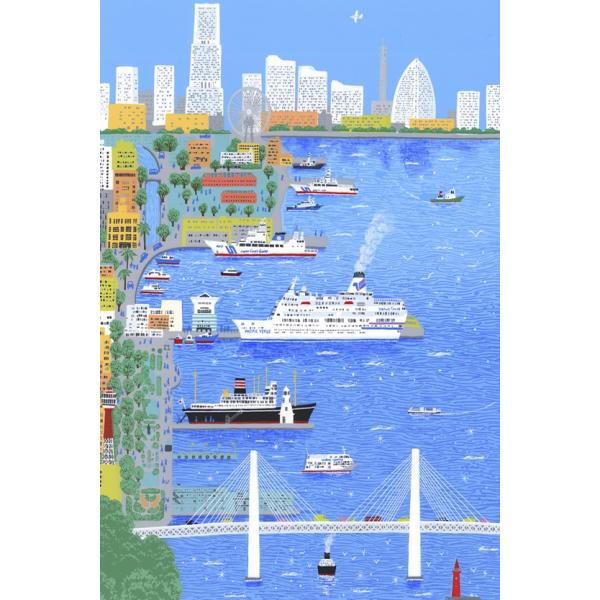 サイズ・インチ　シート寸法：253×202mm　絵寸法：155×105mm仕様 ・ジーグレー版画商品説明 ・吉岡浩太郎版画について　色の美しさ、絵の内容のわかりやすさ、夢のある楽しさなど、絵画を通じて毎日の生活に潤いを感じて頂けますように制...