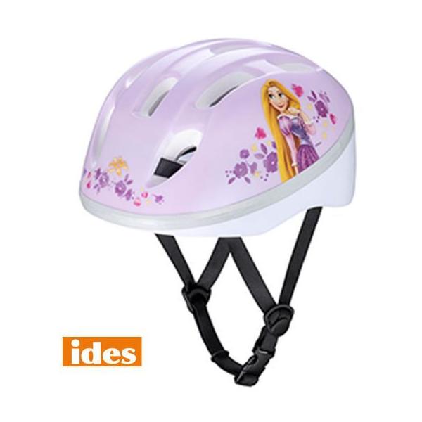 ■明るいパープルがかわいい「ラプンツェル」のヘルメット！■本体のデザインが左右で違うとってもおしゃれなデザインです。・SG基準に合格した、自転車・幼児座席用ヘルメット。・360度からの光に対応できるリフレクターが付いているので、暗い道でも車...