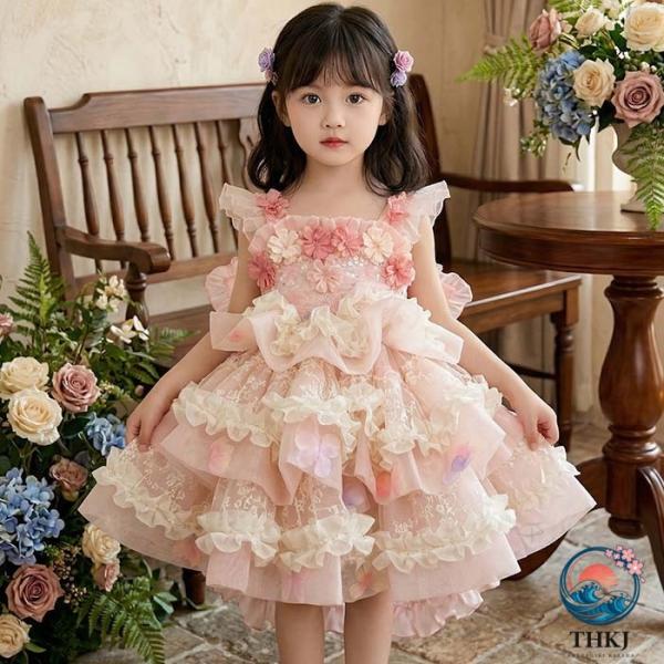 商品   子供ワンピース 素材 コットン、ポリエステル サイズ 90cm 着丈48cm　バスト54cm100cm 着丈52cm　バスト58cm110cm 着丈56cm　バスト61cm120cm 着丈60cm　バスト65cm130cm 着丈6...