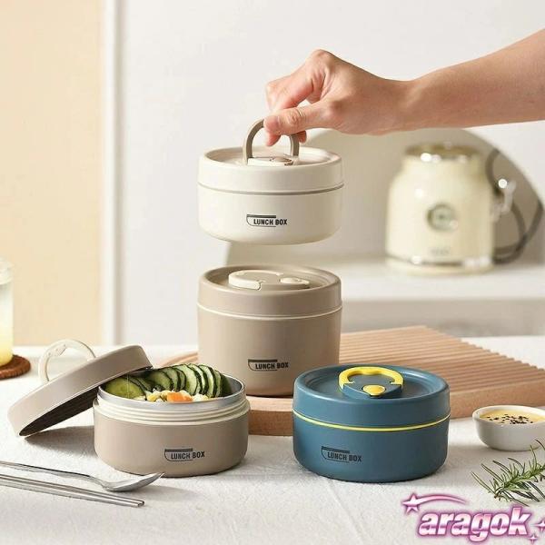 1.内部は高品質の食品グレードのステンレススチール製で、錆びず、BPAフリーです。味やにおいが残らないので、繰り返し使えます。外装と間仕切りは食品グレードの安全なPP製です。エッジ部分が円滑なアークデザインしており、快適に使用でき、鋭くなく...