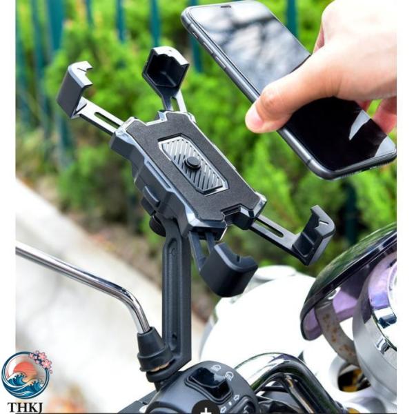 ツーリングやサイクリングにおすすめ?バイク用スマホホルダーです。４コーナーにシリコンパッドが装着されていて安定感◎PVC?他生産ロットにより柄の出方や色の濃淡が異なる場合がございます。お使いのモニターや撮影時の光の加減などにより画像と実際の...